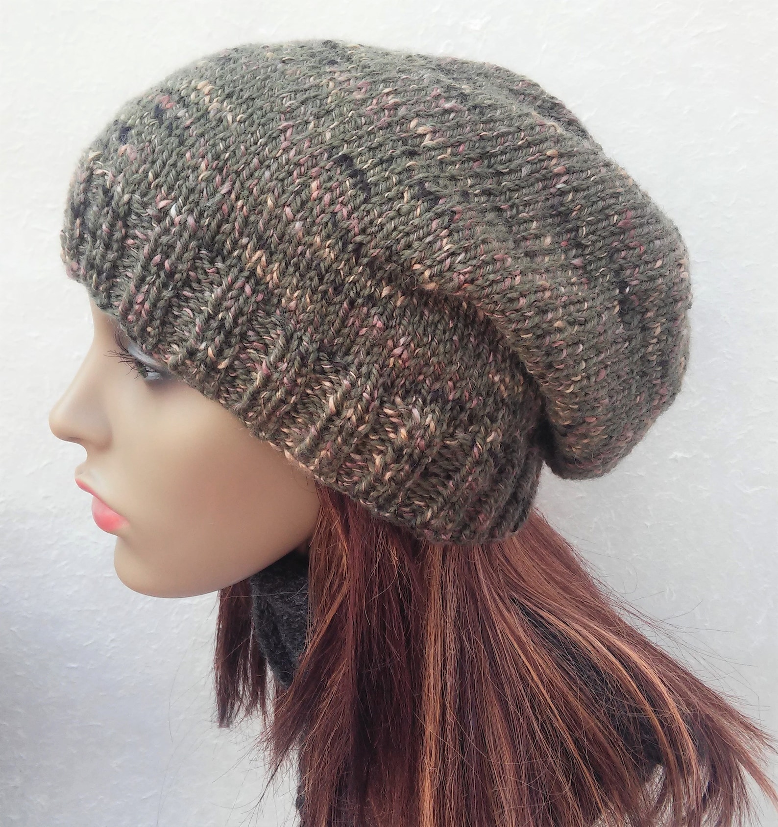 Womens Slouchy Beanie KNITTING PATTERN Easy Slouch Hat Pattern - Etsy