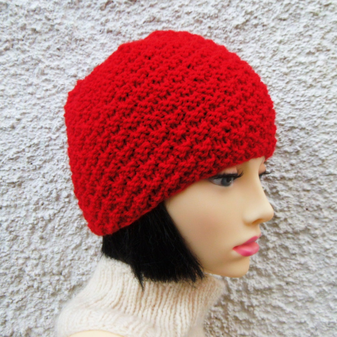CLOCHE HAT PATTERN Womens Cloche Hat Knitting Pattern Knit in the Round ...