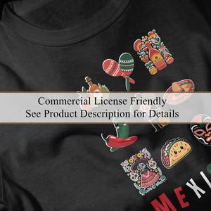 Mexico Cute Fun Traditional Icons Souvenir T-shirt PNG, Mexican Pride ...