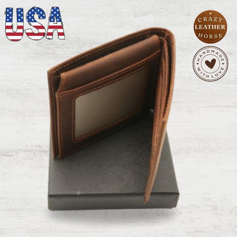Personalized School Bus Driver Wallet, Custom Engraved Leather Trucker ...