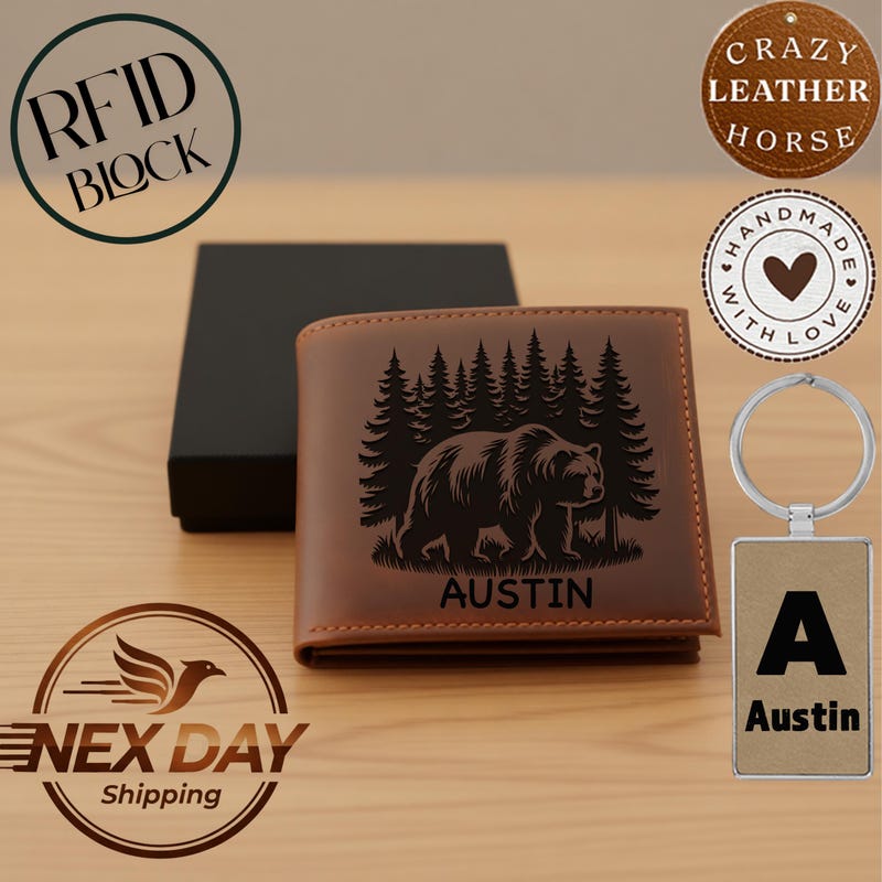 Bear Wallet - Etsy