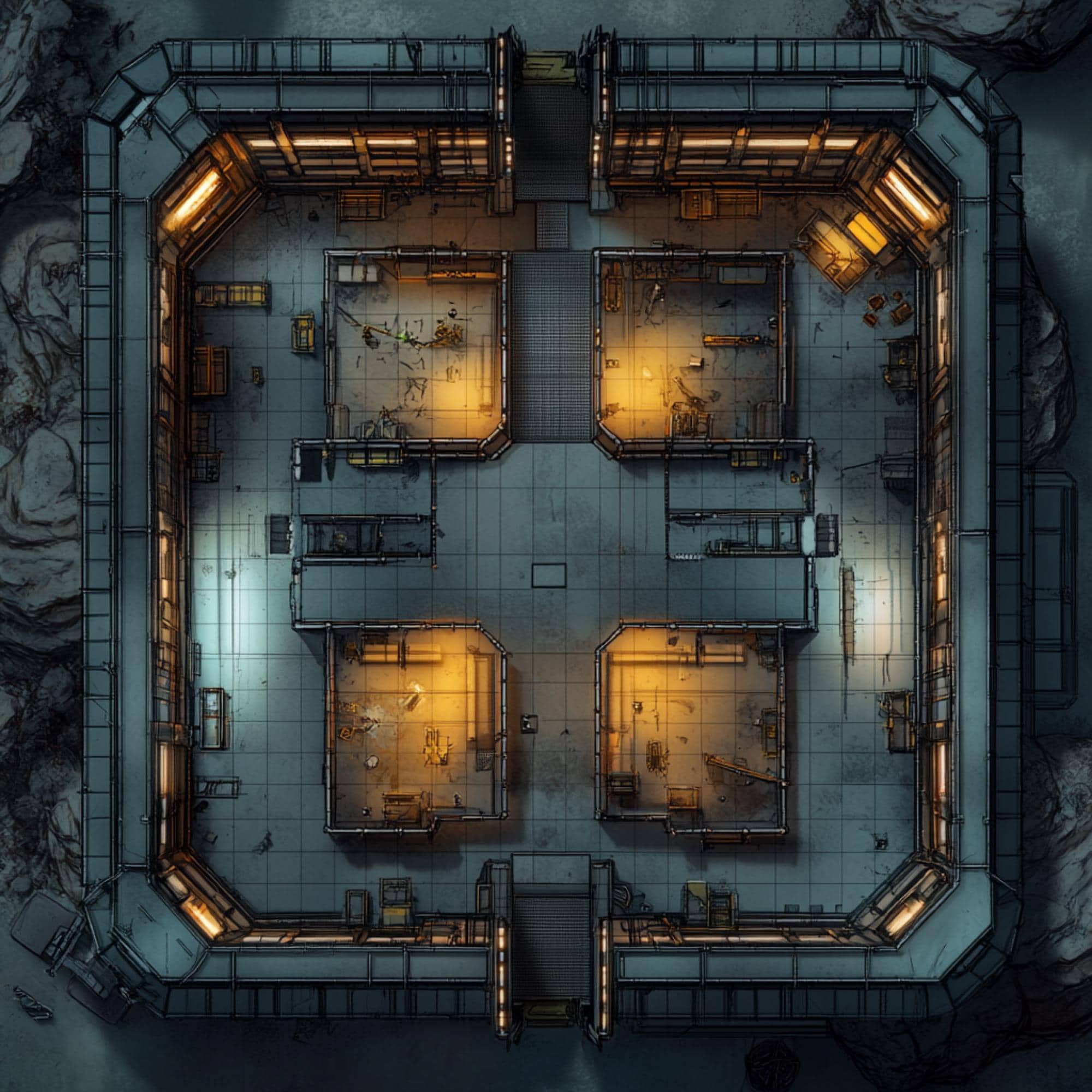 70+ Cyberpunk Battlemap Bundle, RPG Battle Grids, D&D, Tabletop Maps ...