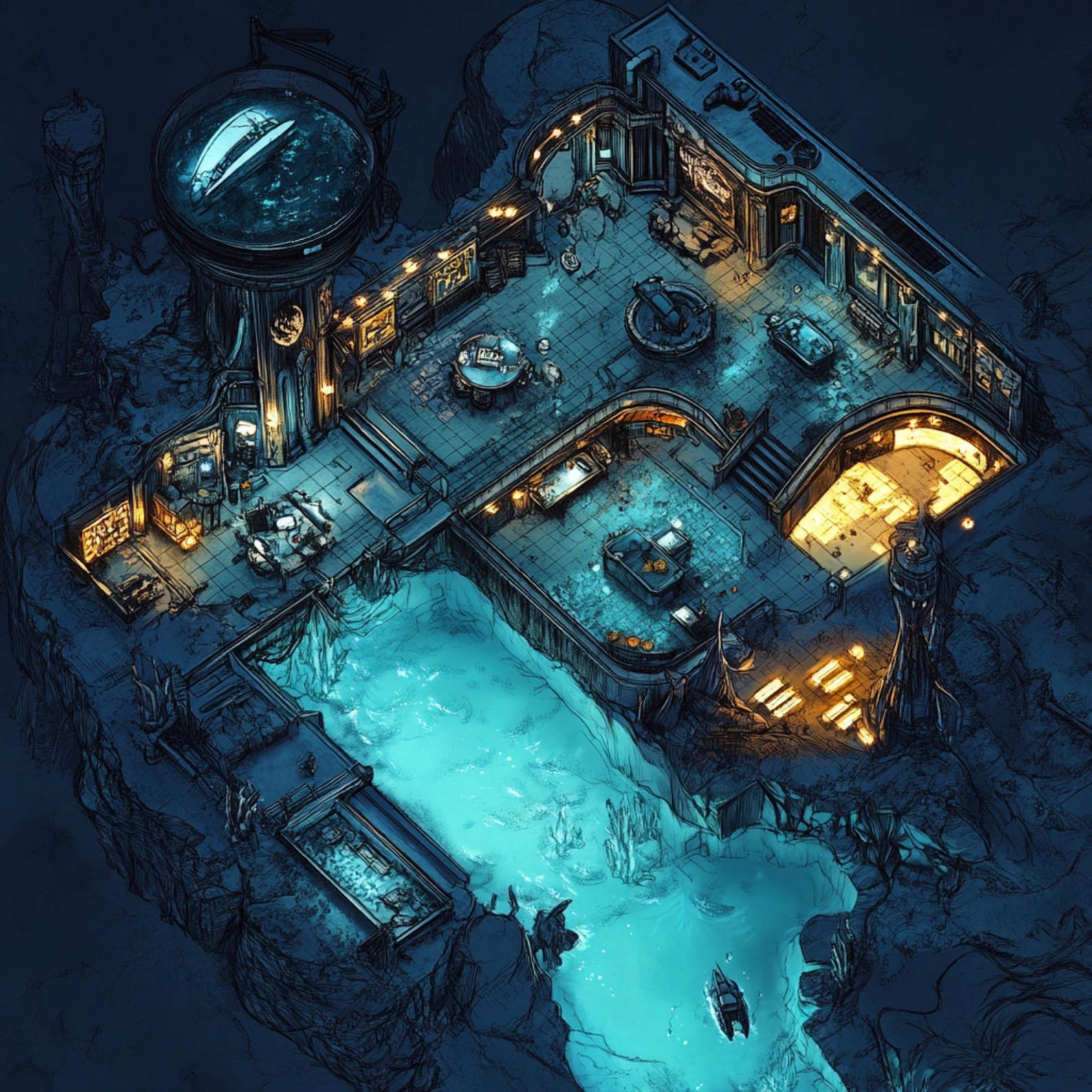70+ Cyberpunk Battlemap Bundle, RPG Battle Grids, D&D, Tabletop Maps ...