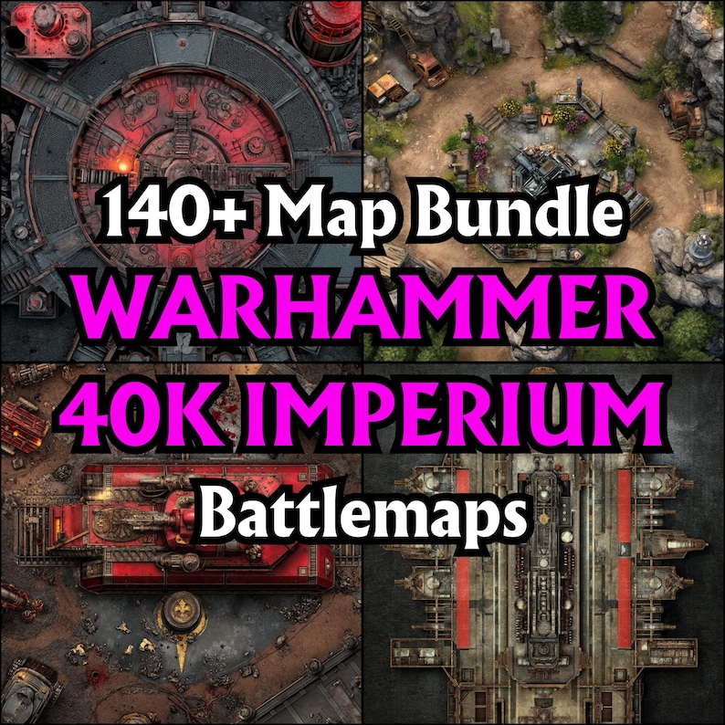 140+ Warhammer 40K Imperium Battlemap Bundle, RPG Battle Grids, D&D ...
