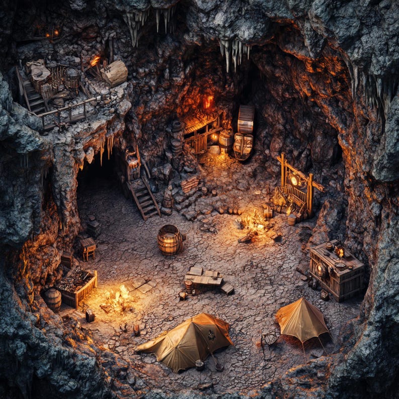 110+ Campsite Battlemap Bundle, RPG Battle Grids, D&D, Tabletop Maps ...