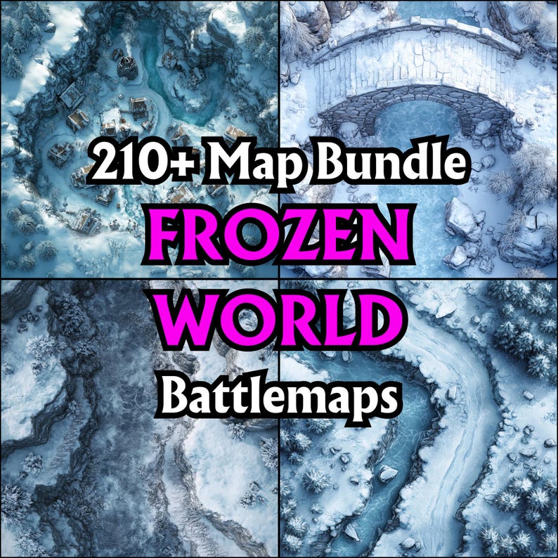 210+ Frozen World Battlemap Bundle, RPG Battle Grids, D&D, Tabletop ...