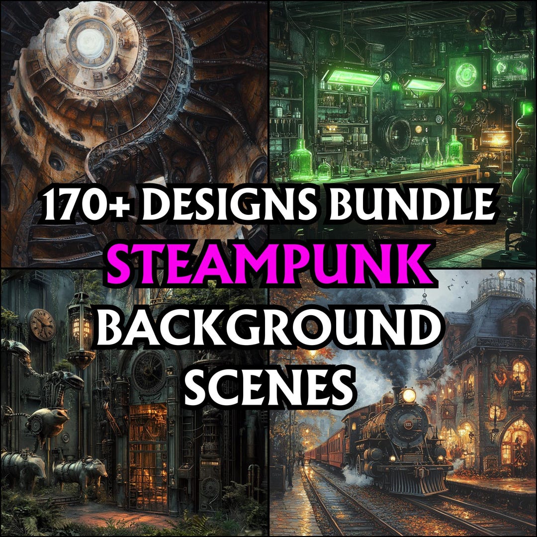 170+ Steampunk RPG Scenes Bundle, Dungeons and Dragons, RPG, DM ...