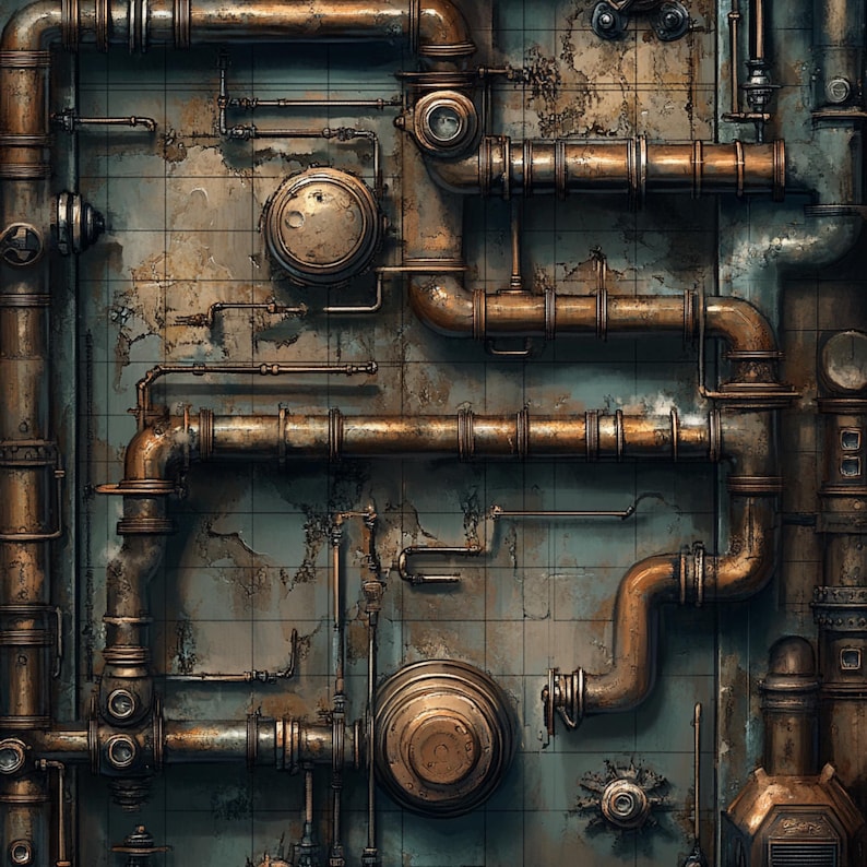 120+ Steampunk Battlemap Bundle, RPG Battle Grids, D&D, Tabletop Maps ...