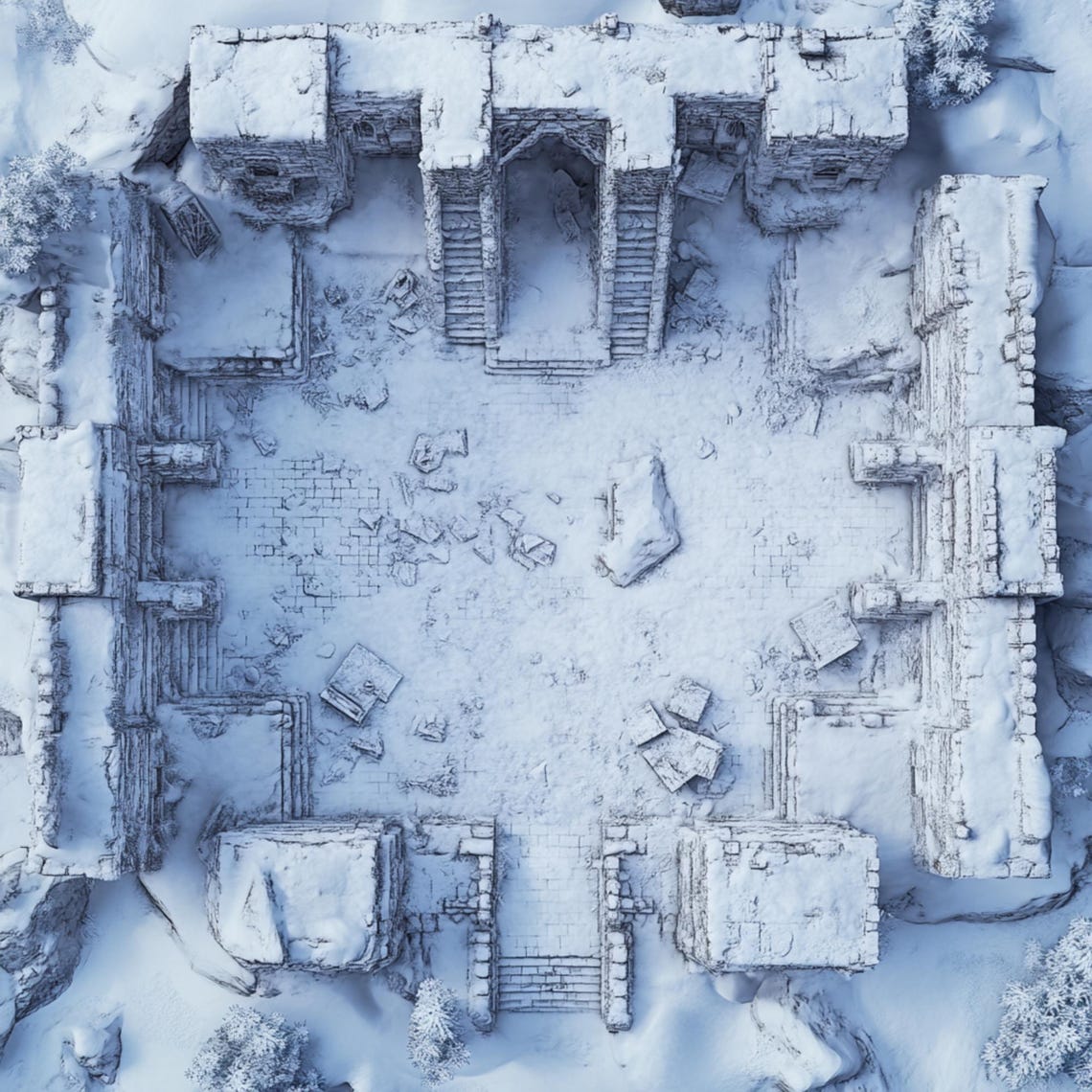 210+ Frozen World Battlemap Bundle, RPG Battle Grids, D&D, Tabletop ...