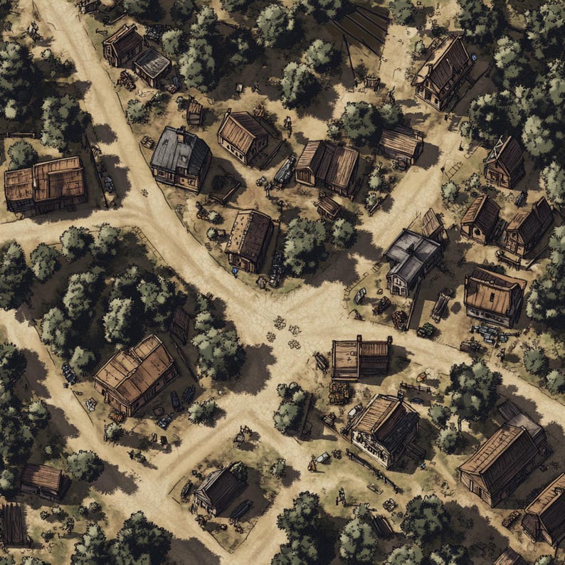 100+ Towns & Villages Battlemap Bundle, RPG Battle Grids, Dnd, Tabletop ...