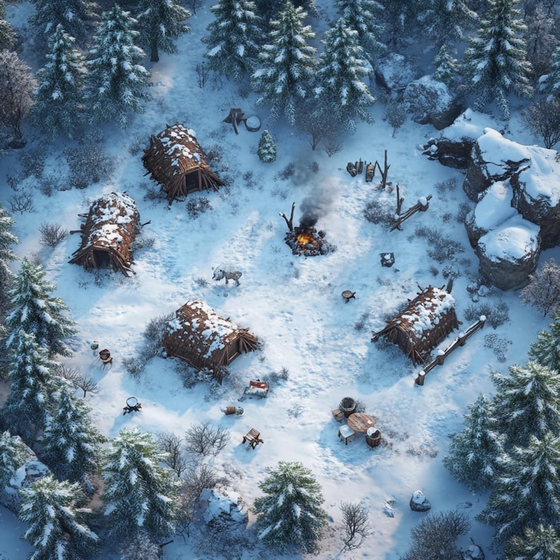 110+ Campsite Battlemap Bundle, RPG Battle Grids, D&D, Tabletop Maps ...