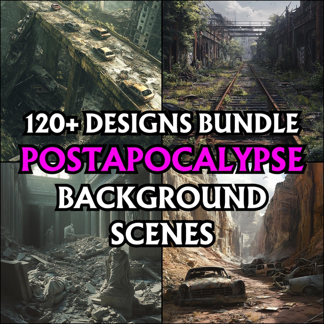 120+ Post-apocalypse RPG Scenes Bundle, Dungeons and Dragons, RPG, DM ...