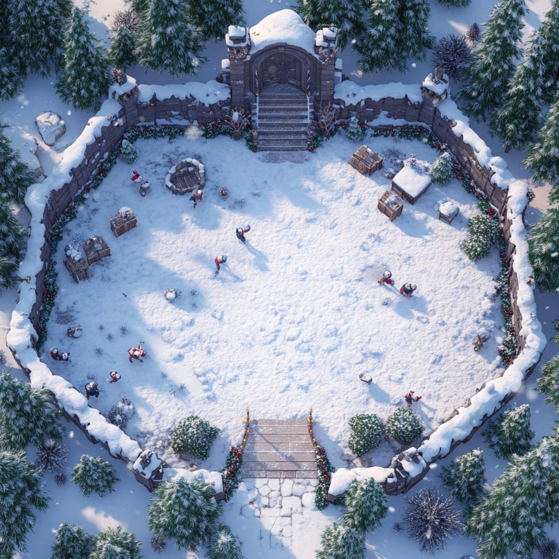 110+ Christmas Battlemap Bundle, RPG Battle Grids, D&D, Tabletop Maps ...