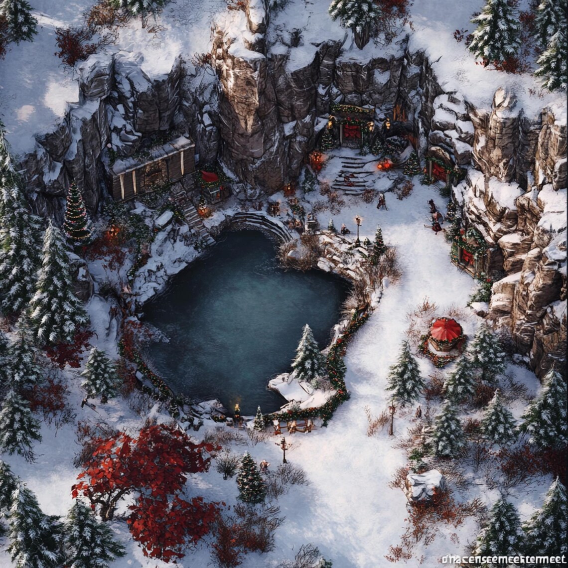110+ Christmas Battlemap Bundle, RPG Battle Grids, D&D, Tabletop Maps ...