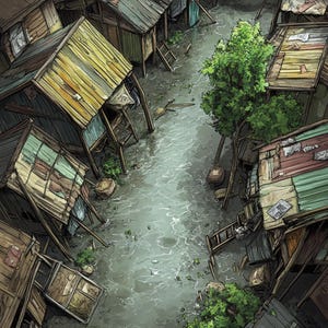 140+ Slums, Back Alleys & Black Markets Battlemap Bundle, RPG Battle ...