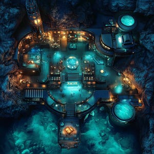 70+ Cyberpunk Battlemap Bundle, RPG Battle Grids, D&D, Tabletop Maps ...