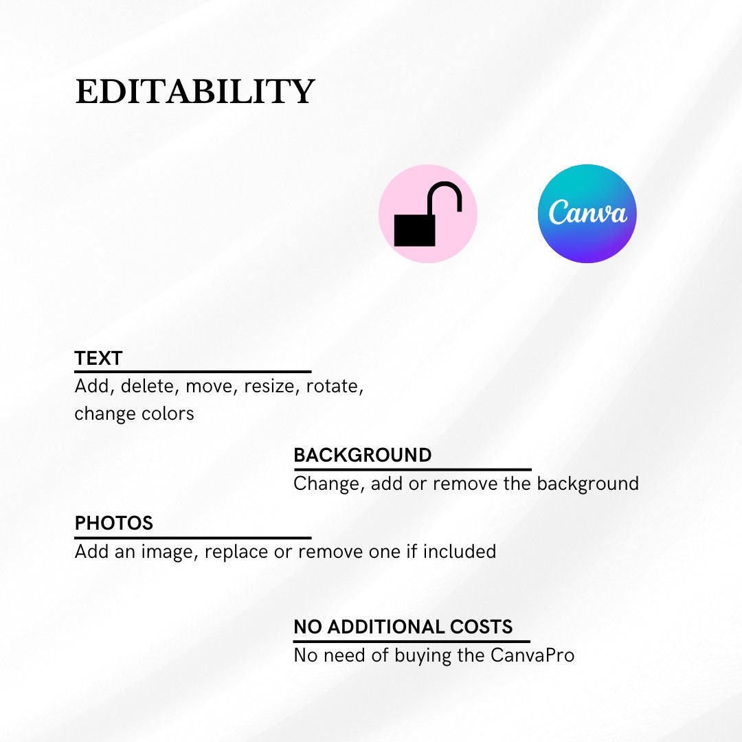 Editable Canva Menu Template White Elegant Hand-drawn Design for ...