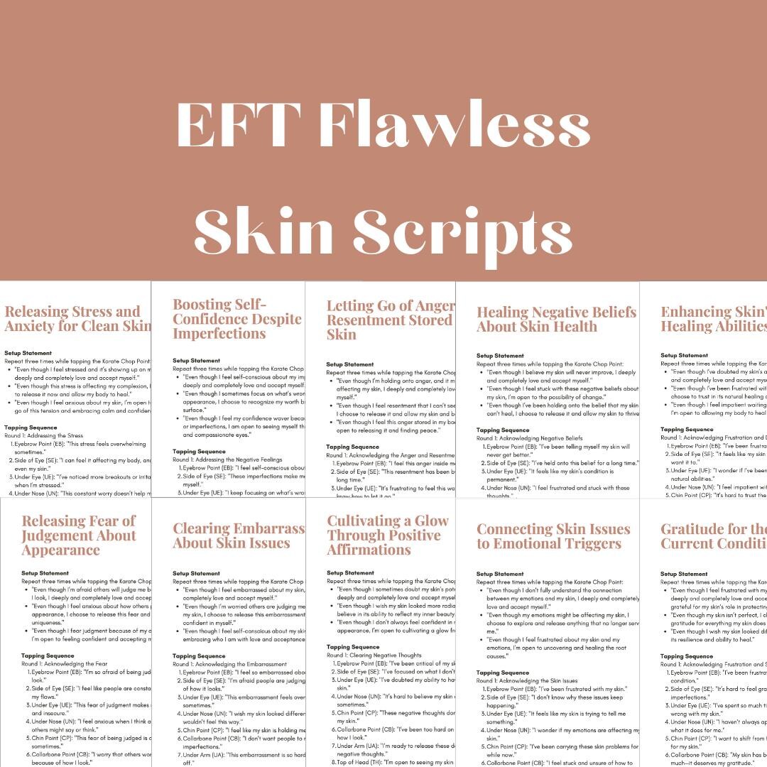 Flawless Skin EFT Scripts | Tapping Techniques for Radiant Skin | Boost ...