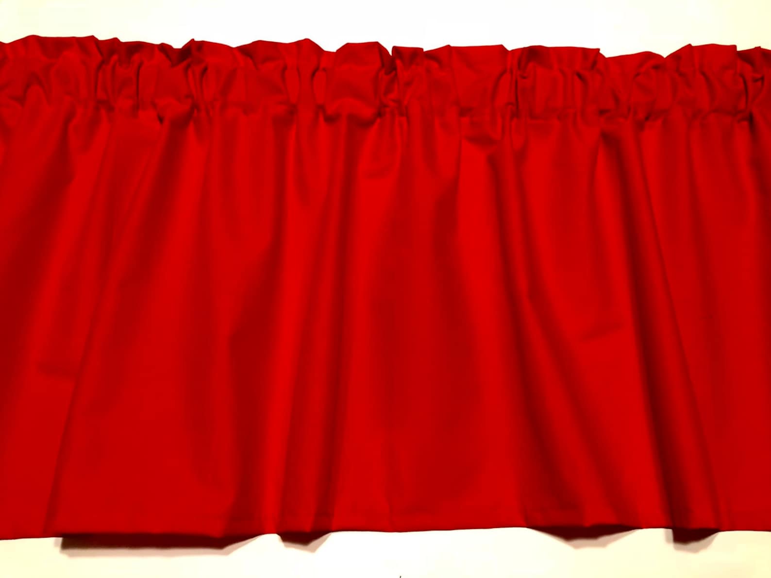 Solid Red Valance Red Lover Cherry Red Window Curtain - Etsy