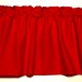 Christmas Red Valance, Window Curtain, Cherry Valances, Cardinal Red ...