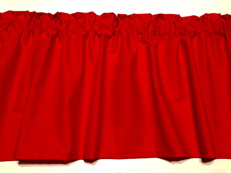Red Cotton Window Valance: 43"w X 14/15"l - Etsy