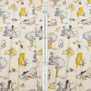 Nursery Curtain Pooh Togetherish Panels Winnie the Pooh Curtains With ...