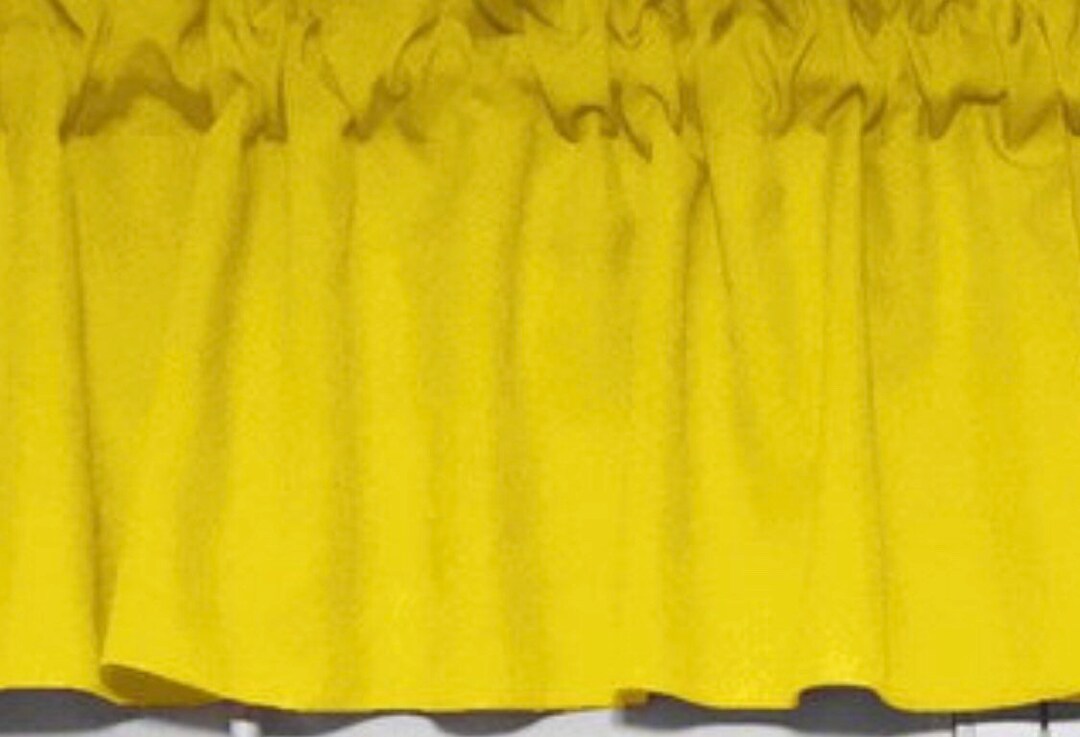 Yellow Valance Sunshine Yellow Window Curtain Cheerful Bright Happiness ...