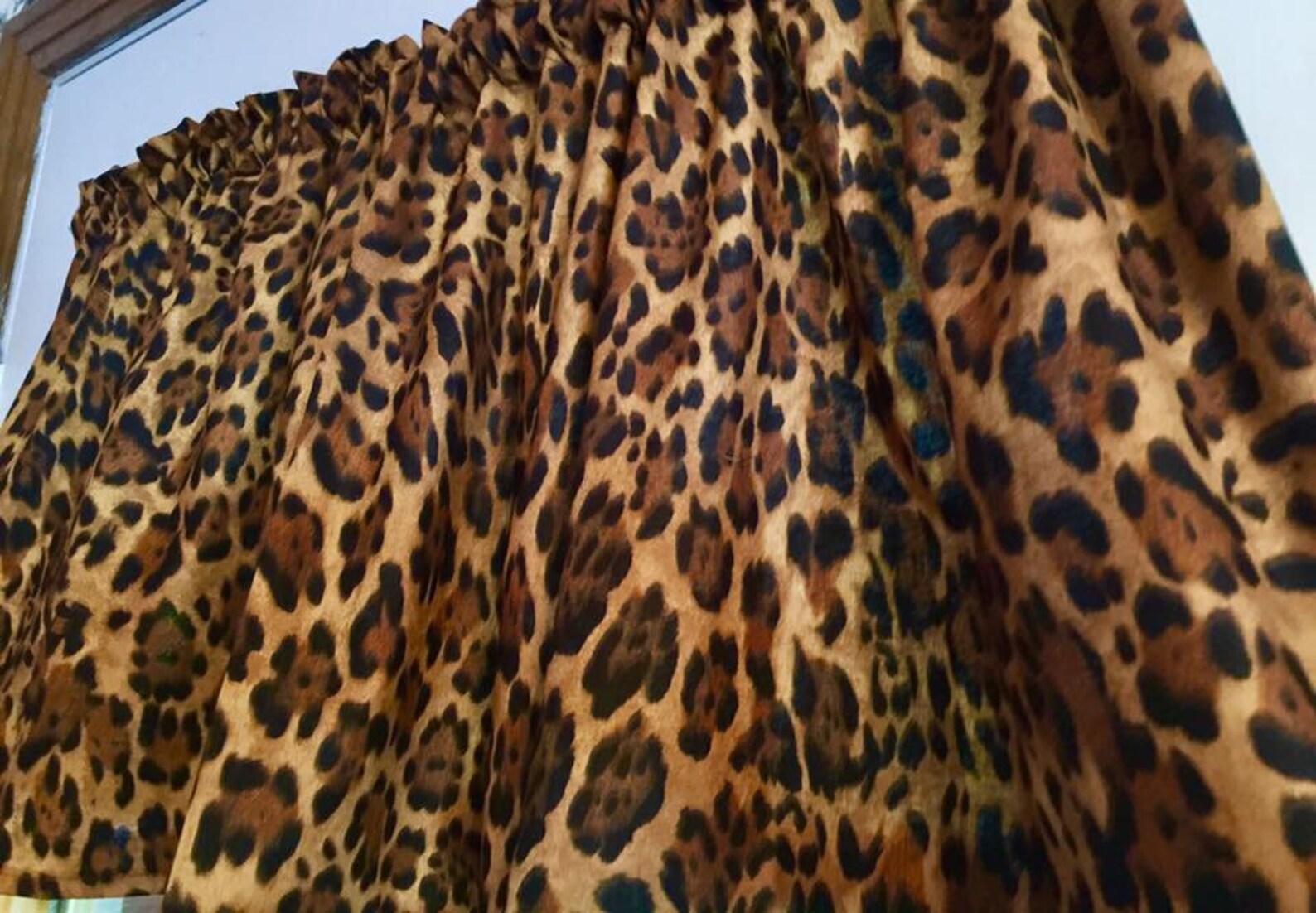 Leopard Valance Safari Jungle Cat Cheetah Spots Cotton - Etsy