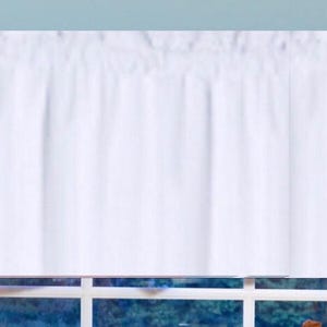 Bright Crisp White Valance Bright Solid White Window Curtain Valance 52 ...
