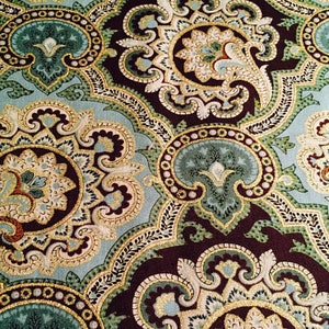 Paisley Curtain Panels Brown Teal Gold Curtain Tiers Curtains With ...