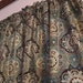 Paisley Curtain Panels Brown Teal Gold Curtain Tiers Curtains With ...