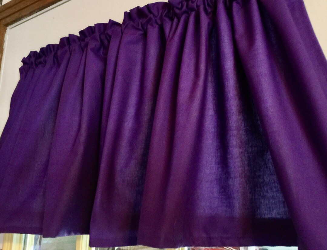 Brilliant Purple Valance Topper, New, Window, Curtain, Treatment Cotton ...