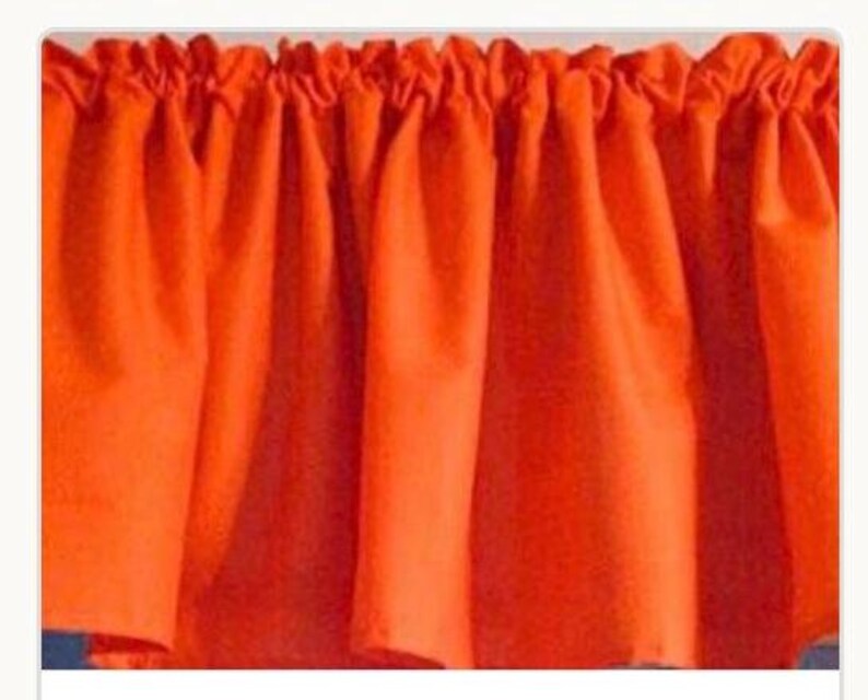 Bright Orange Valance: Solid Sunset Decor, 52"w X 15"l - Etsy