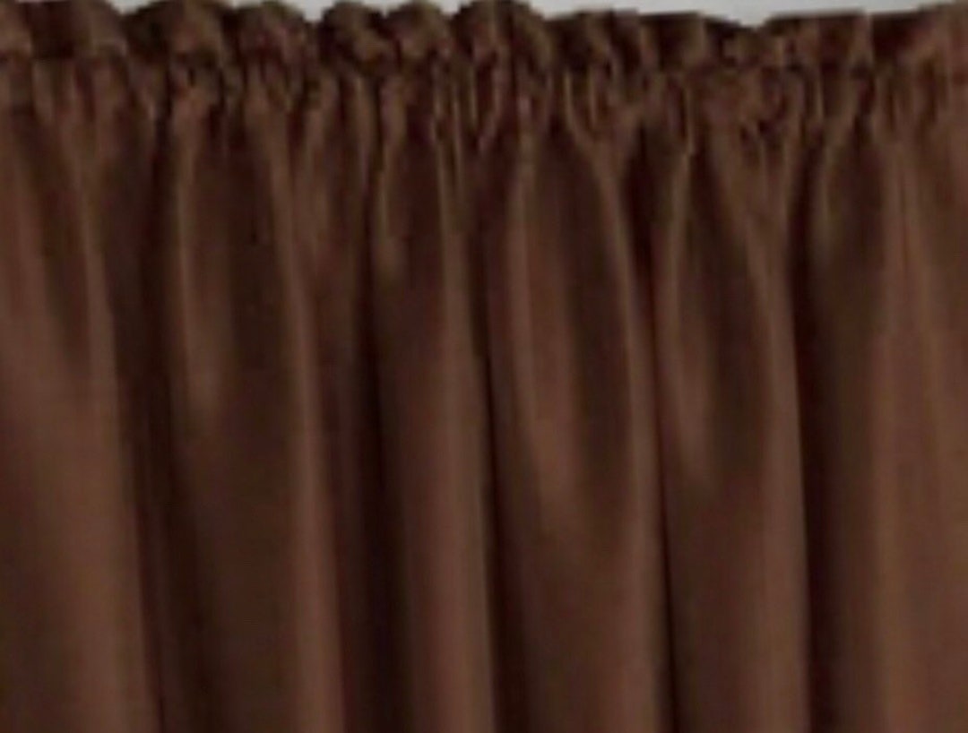 Coffee Color Valance Brown Cotton Window Curtain Valance Valances ...