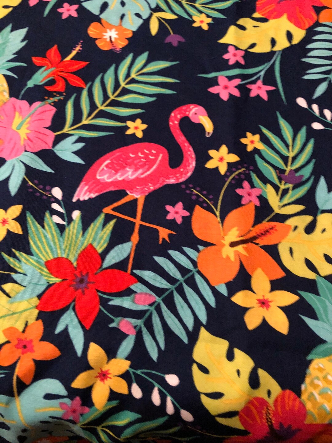 Pink Flamingo Cotton Quilting Fabric by the 1/3 Yard 44 Wide X 12 Long ...
