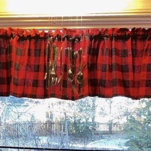 Buffalo Check Valance - Etsy