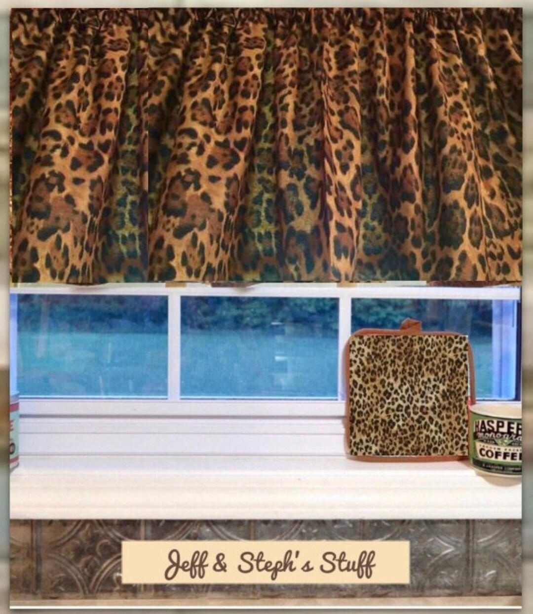 Wild Leopard Valance, Safari, Jungle, Cat, Cheetah, Spots, Cotton ...
