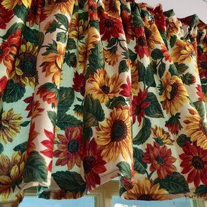 Autumn Sunflowers Kitchen Valance Theme Harvest Gold Sunflower - Etsy