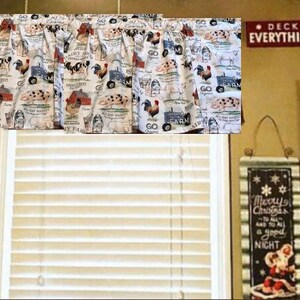 Country Farmhouse Valance Pigs and Cows 42"w 14/15"l, Country Decor ...