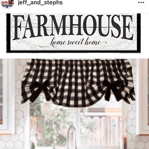 Buffalo Check Farmhouse Kitchen - Etsy