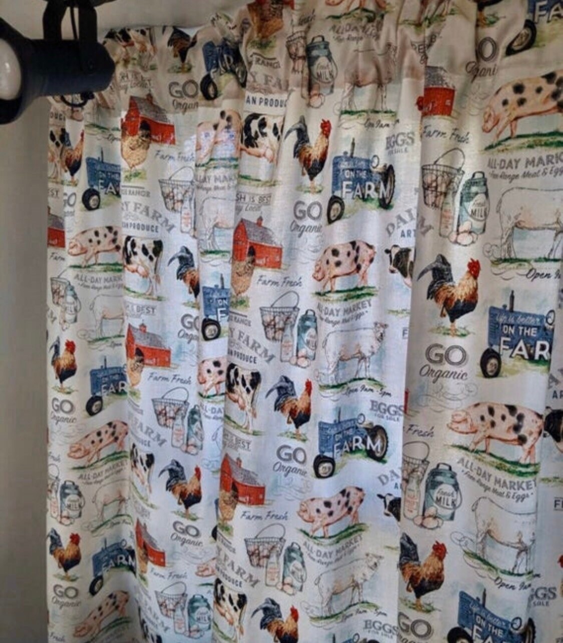 Extra Long Valance 43wide X 24 Length. Panel or Tier, Window Curtain ...