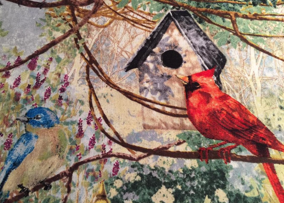 Fall Winter Birdhouses Valance Birds Dress up Winter Windows Bring ...