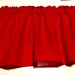Christmas Red Valance, Window Curtain, Cherry Valances, Cardinal Red ...