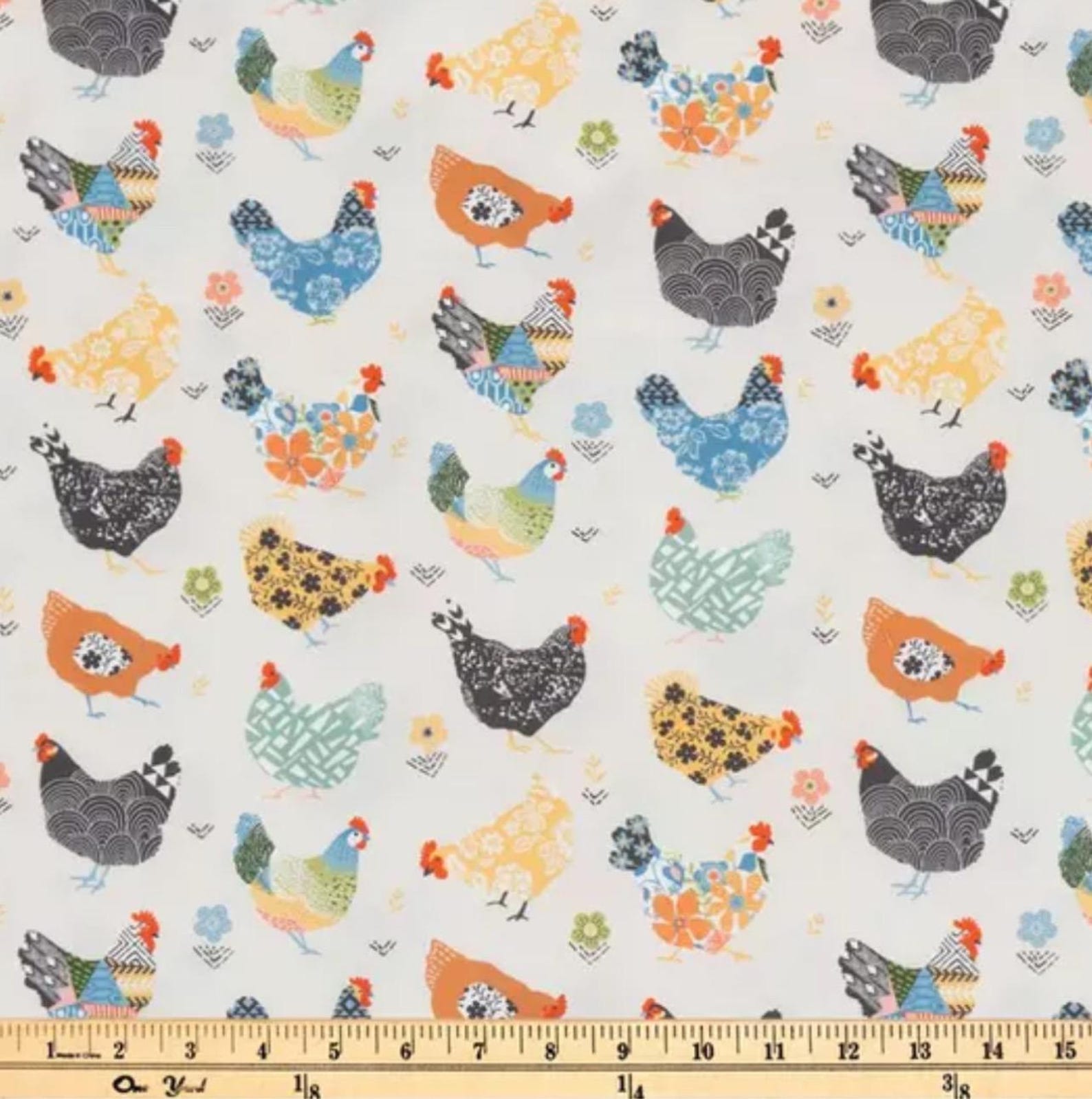 Patterned Chicken Valance: Farmhouse Kitchen Decor (43"w X 14"l) - Etsy