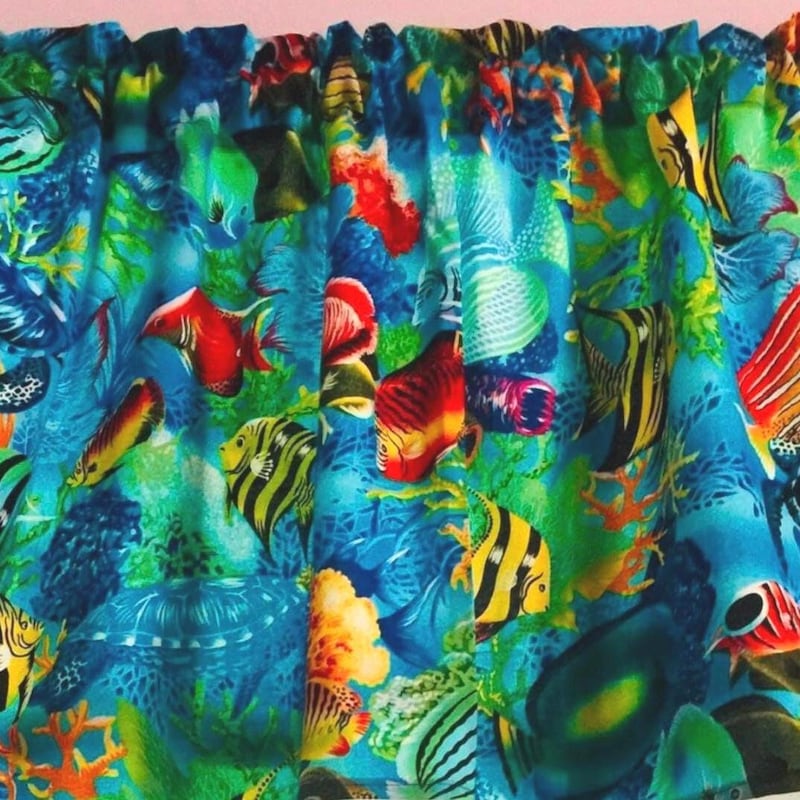 Colorful Fish Curtains - Etsy