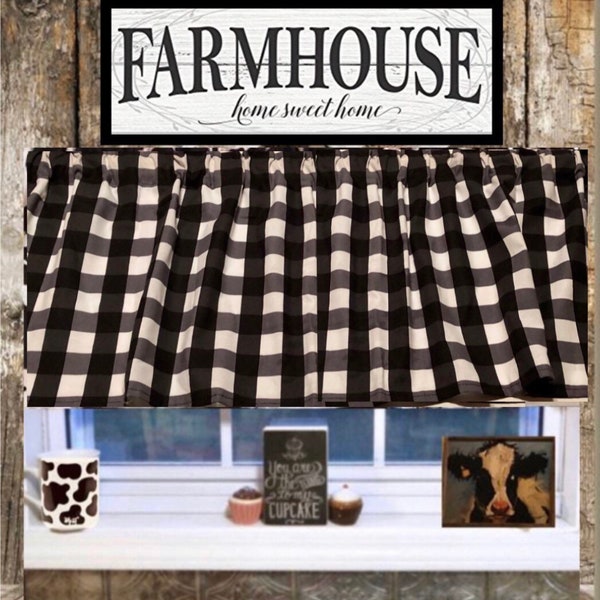 Buffalo Check Valance - Etsy