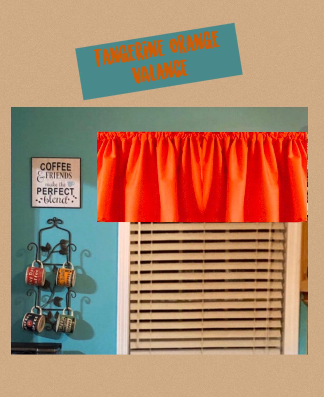 Bright Orange Valance: Solid Sunset Decor, 52"w X 15"l - Etsy