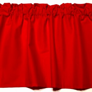 Solid Red Valance Red Lover Cherry Red Window Curtain Valance Cardinal ...