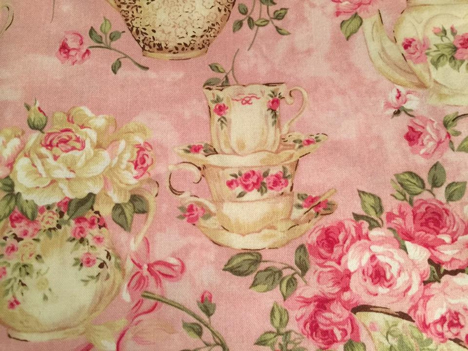 Rose Garden Valance Powder Pink Shabby Chic Teacup - Etsy
