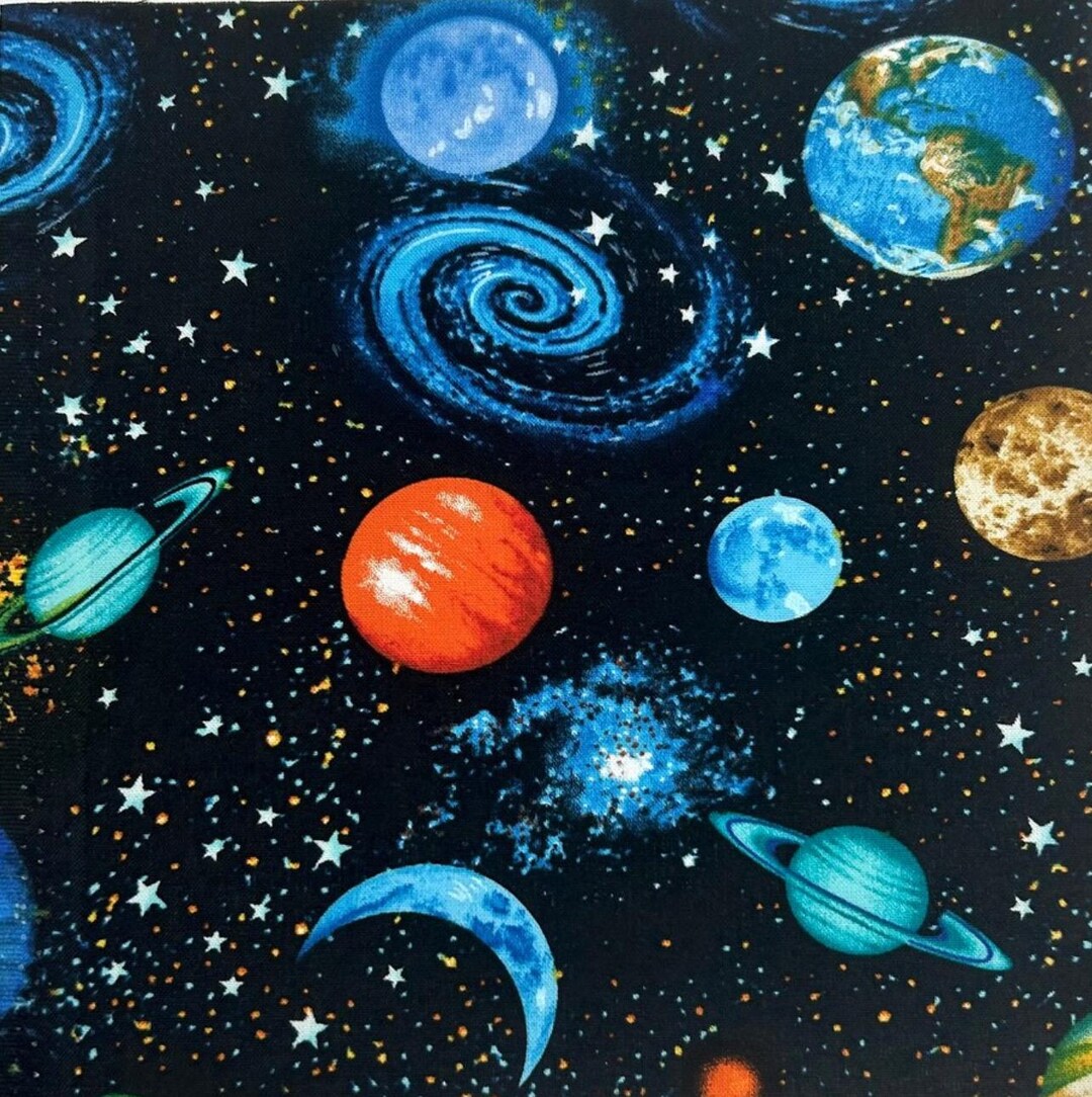 Space Planets Curtain Panels: Solar System Decor, Set of 2 - Etsy
